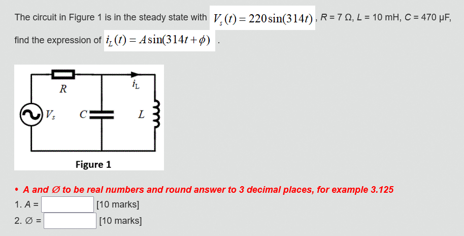 Solved The circuit in Figure 1 ﻿is in the steady state with | Chegg.com