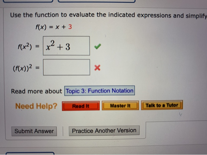 Solved Use the function to evaluate the indicated | Chegg.com