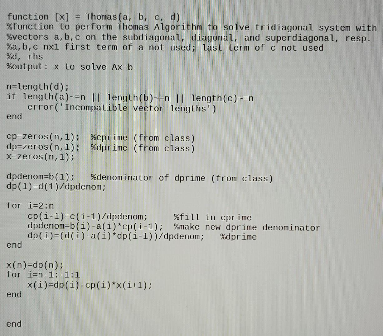 Solved ⎣⎡b1a20c1b2⋱c2⋱⋱an0cn−1bn⎦⎤⎣⎡x1⋮xn⎦⎤=⎣⎡d1⋮dn⎦⎤ (20 | Chegg.com