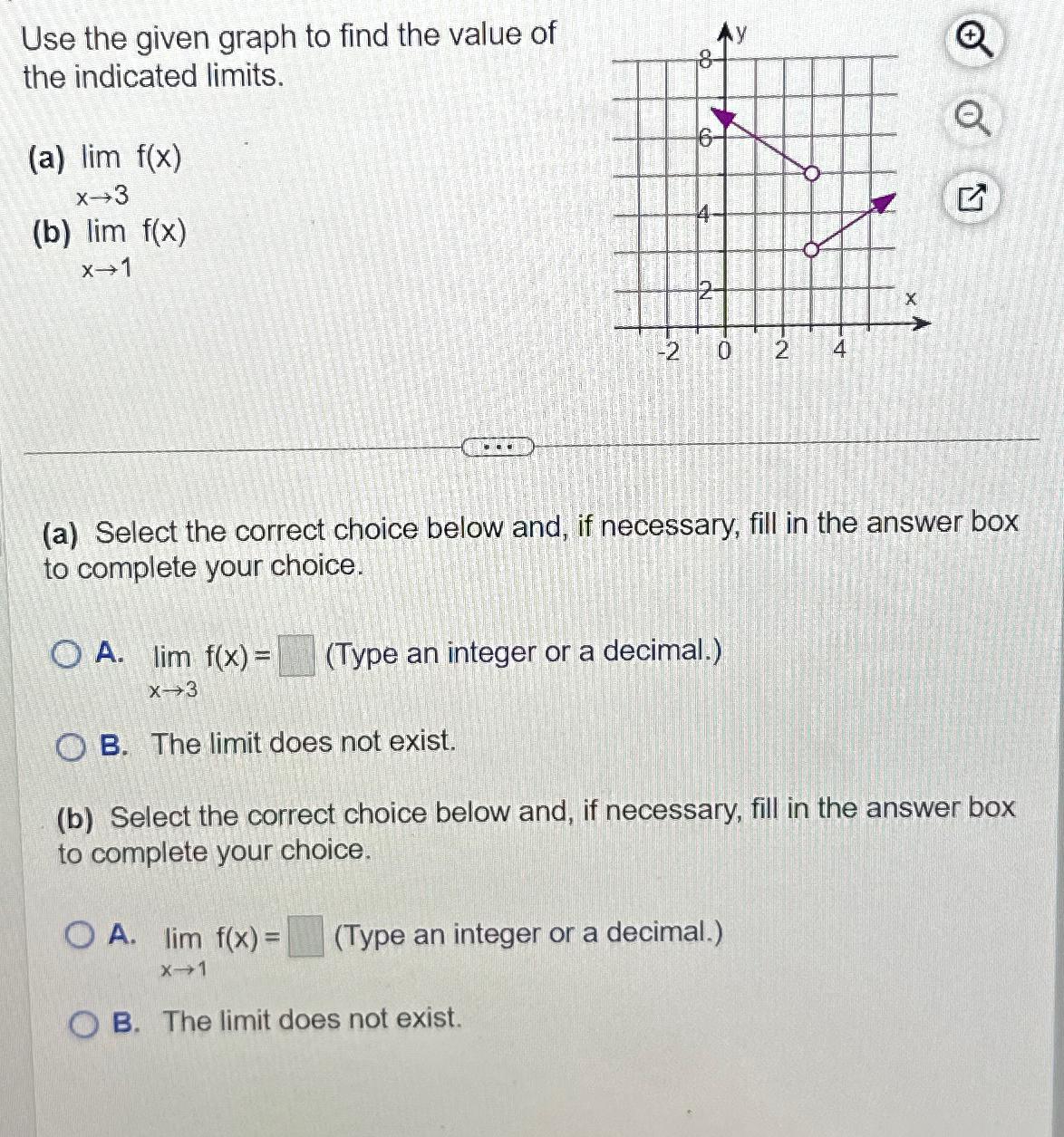 Solved Use the given graph to find the value of the | Chegg.com