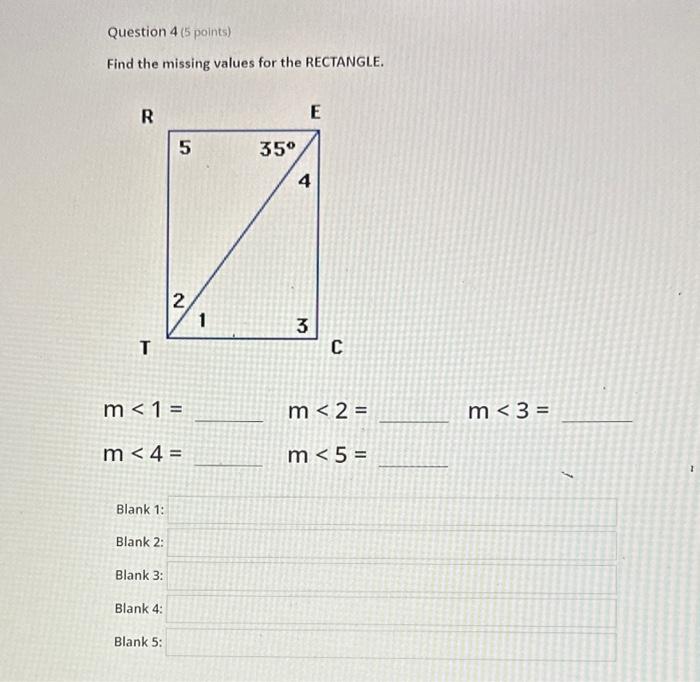 Solved Find the missing values for the RECTANGLE. | Chegg.com