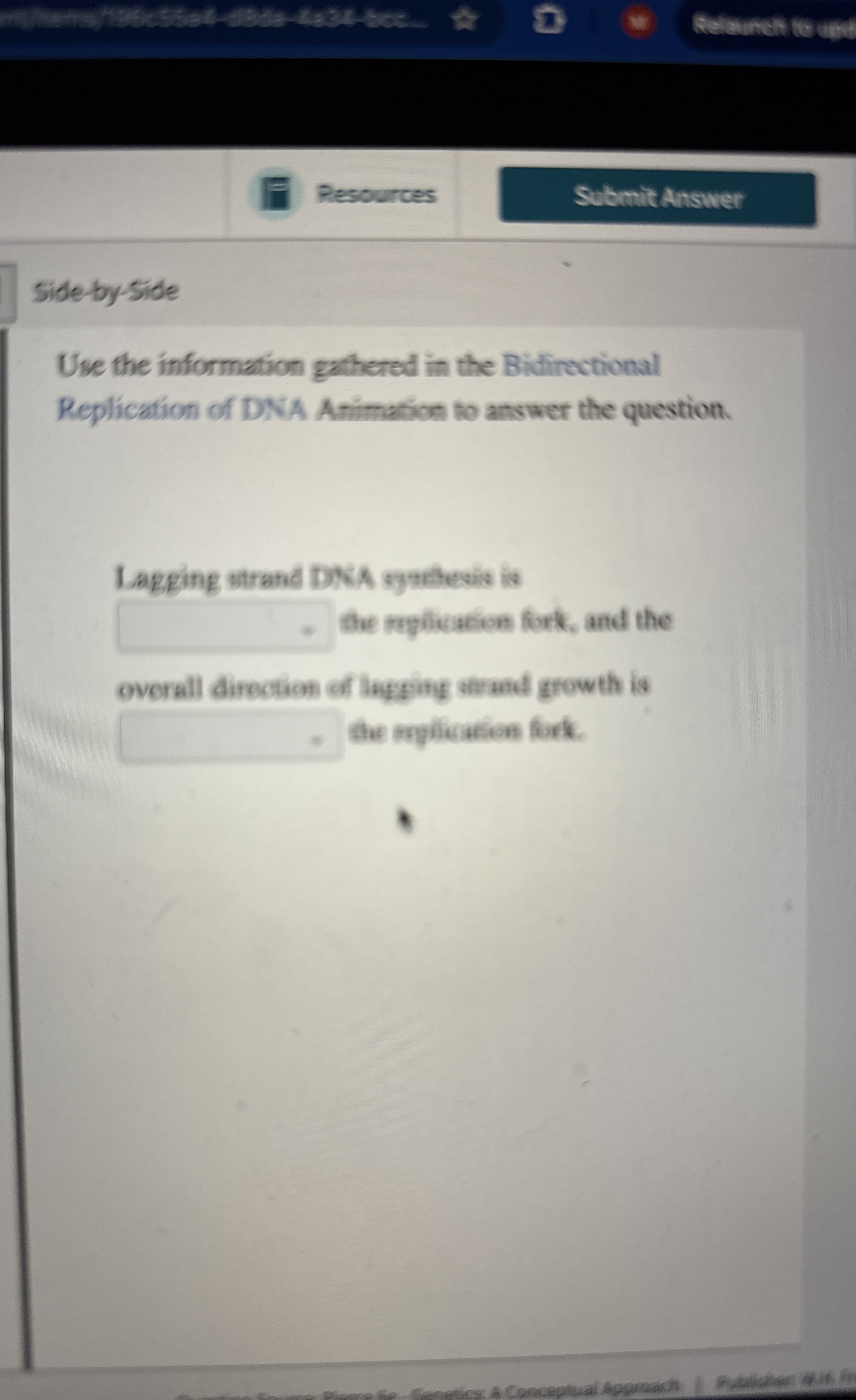 Solved ResourcesSide-by-sideUse the information gathered in | Chegg.com