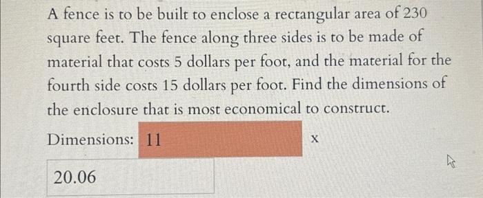 [Solved]: A fence is to be built to enclose a rectangular a