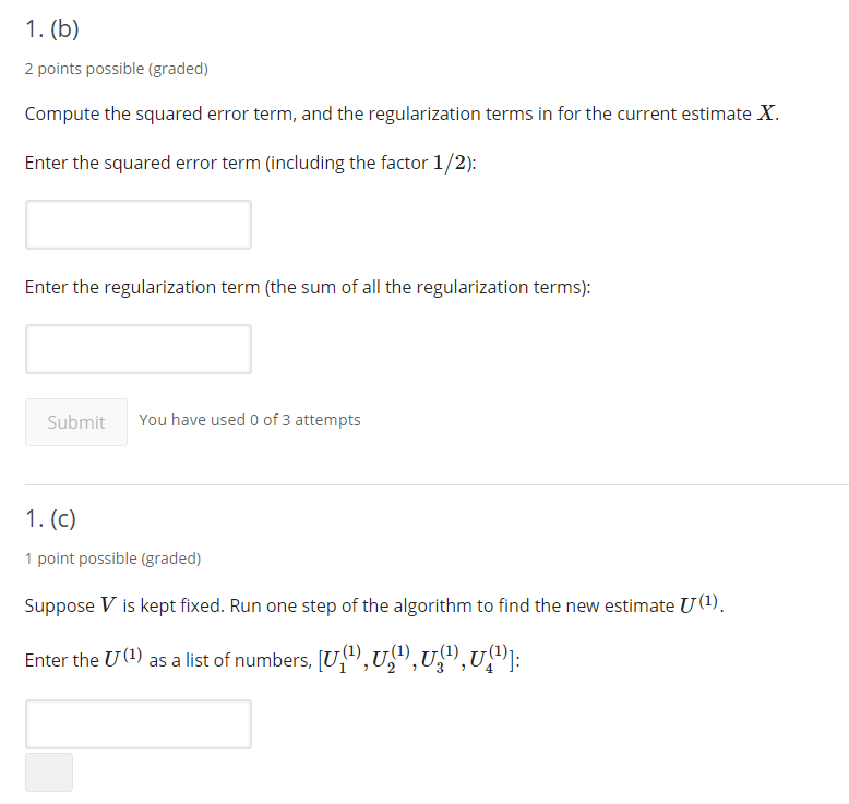 Solved (b)2 ﻿points possible (graded)Compute the squared | Chegg.com