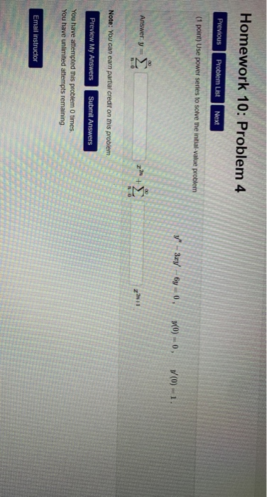 Solved Homework 10: Problem 4 Previous Problem List Next (1 | Chegg.com