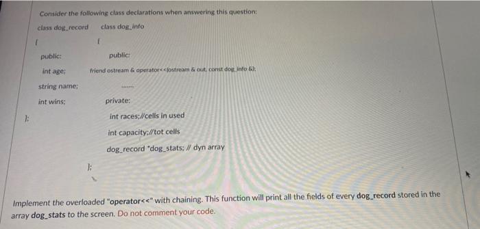 Solved Consider the following class declarations when | Chegg.com Solved Consider the following class declarations when | Chegg.com