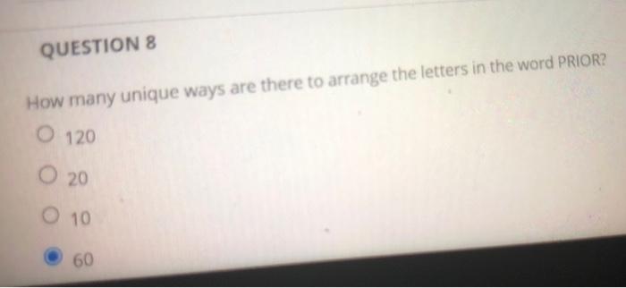 Solved How many unique ways are there to arrange the letters | Chegg.com