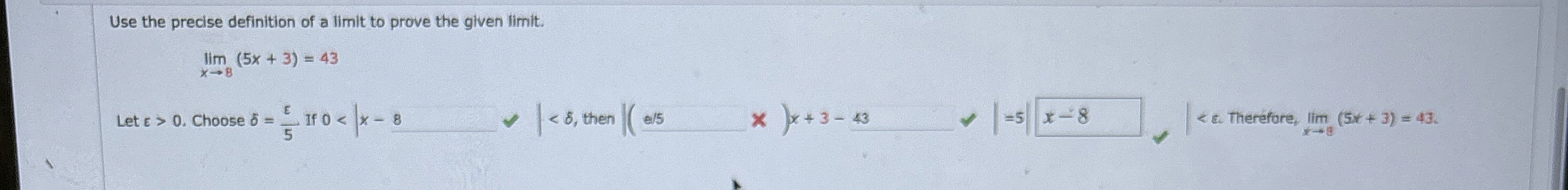 Solved Use the precise definition of a limit to prove the | Chegg.com