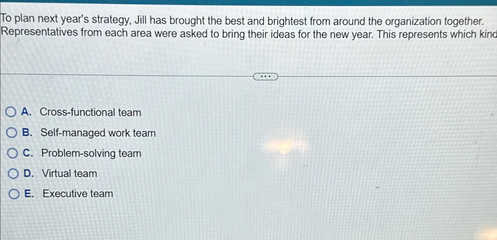 Solved To plan next year's strategy, Jill has brought the | Chegg.com