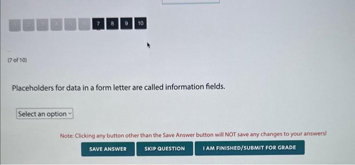 Solved Placeholders for data in a form letter are called | Chegg.com