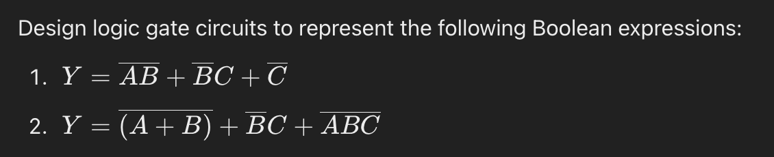 Solved Design logic gate circuits to ﻿represent the | Chegg.com