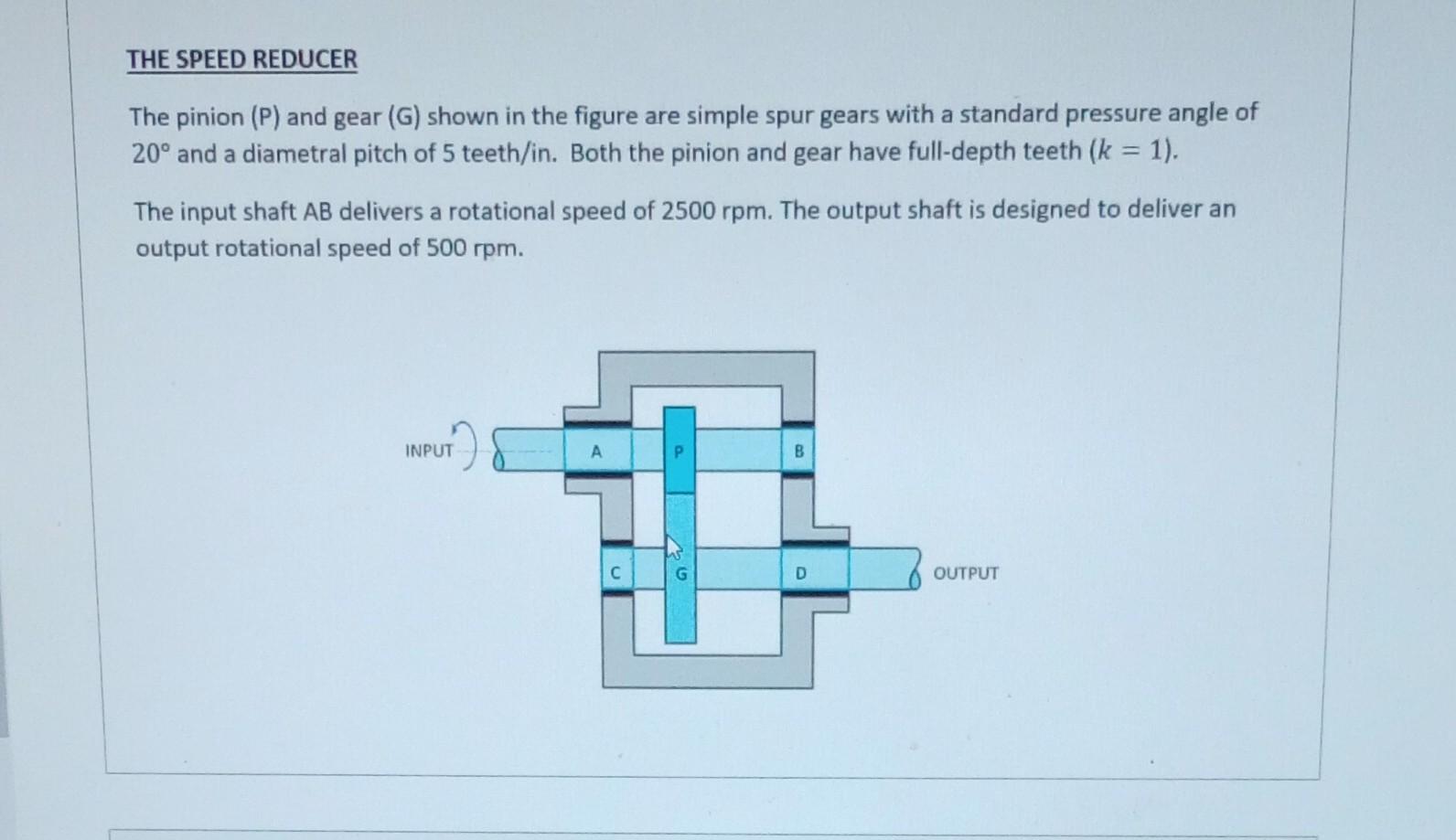 Solved a) Specify the minimum number of teeth for the pinion | Chegg.com