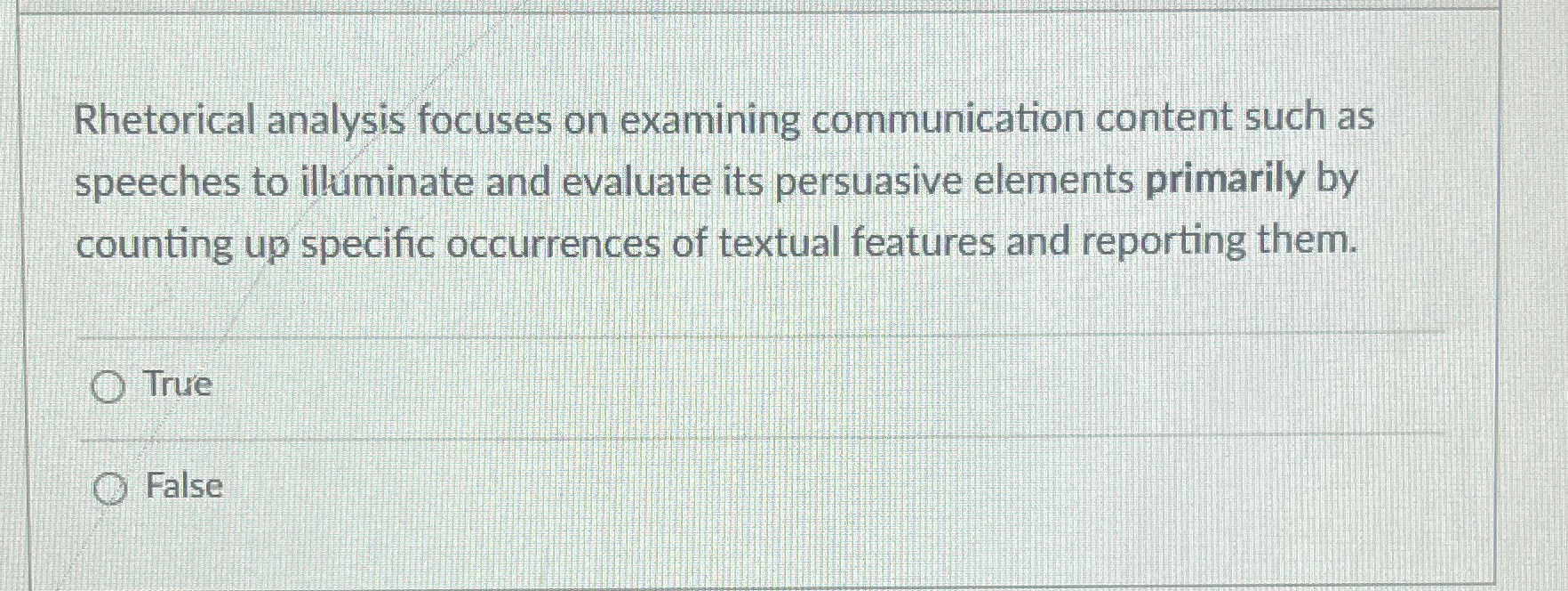 Solved Rhetorical analysis focuses on examining | Chegg.com