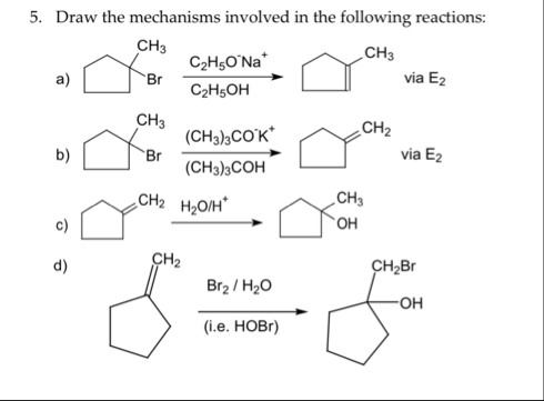 Solved Draw the mechanisms involved in the following | Chegg.com