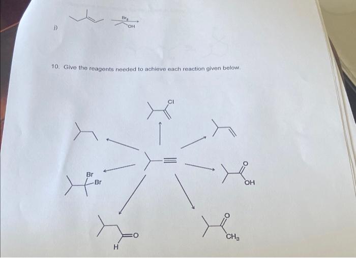 9. Predict the major product for each reaction below | Chegg.com