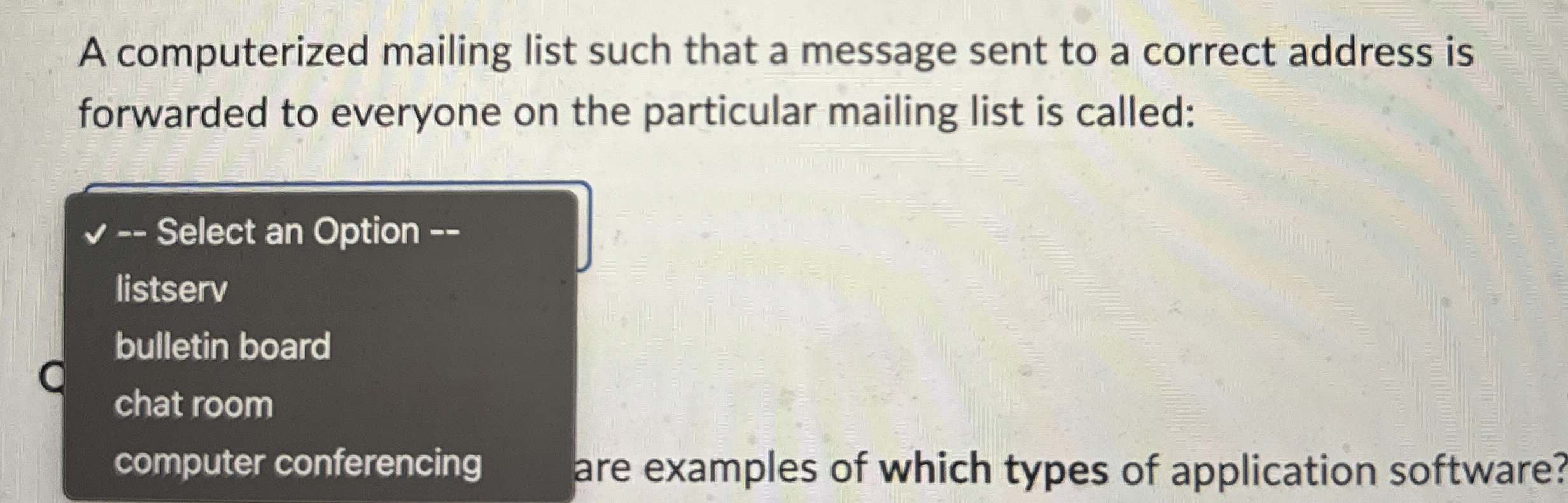 Solved A computerized mailing list such that a message sent | Chegg.com