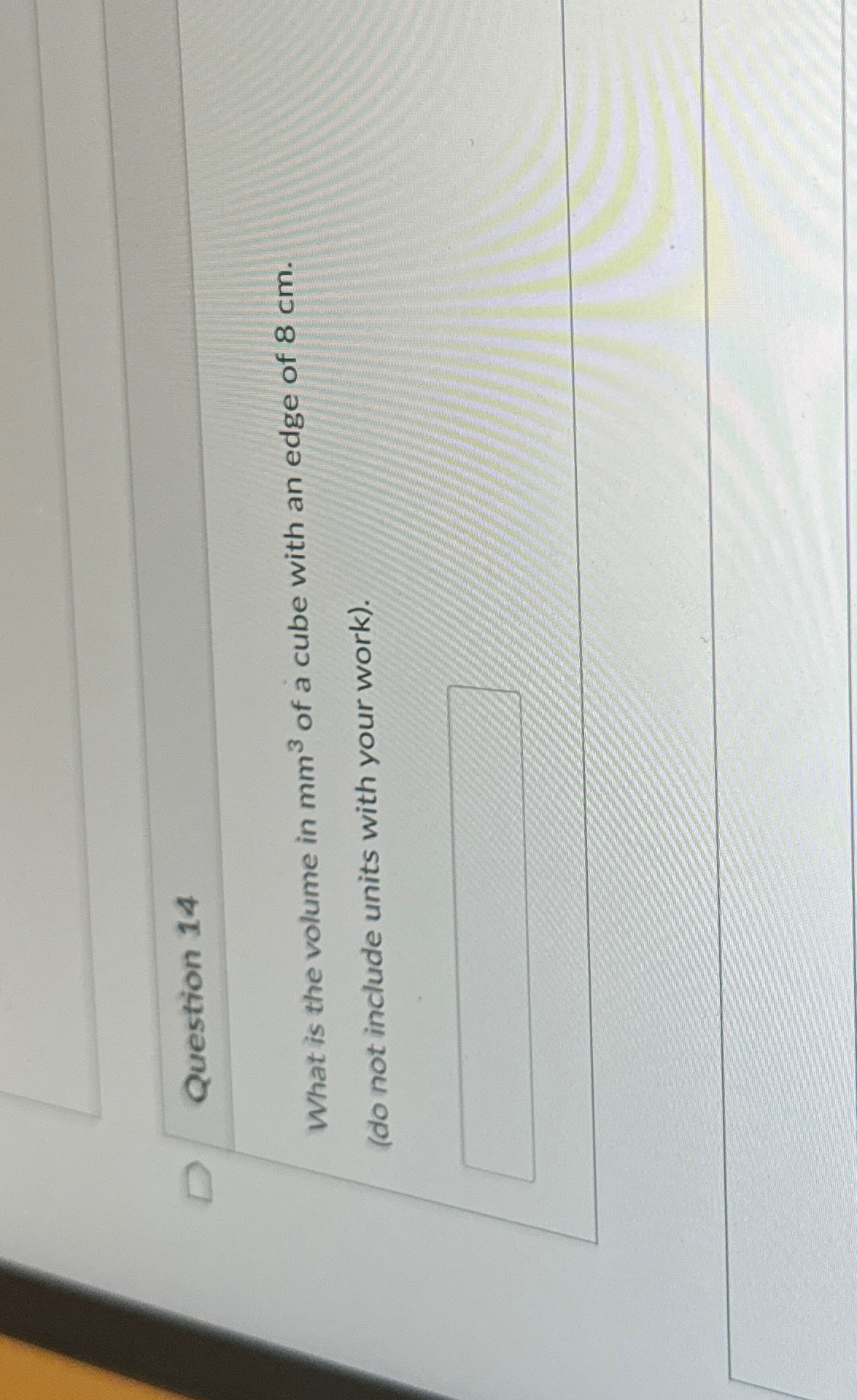 Solved Question 14What is the volume in mm3 ﻿of a cube with | Chegg.com
