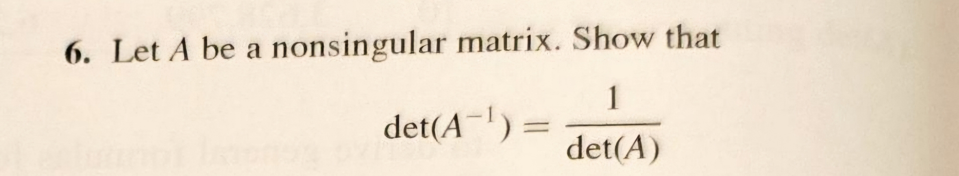 Solved Let A ﻿be a nonsingular matrix. Show | Chegg.com