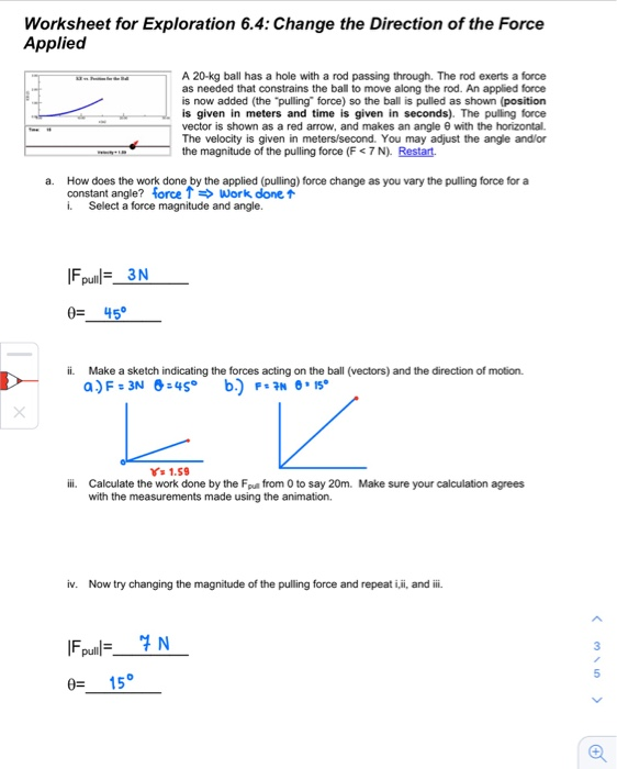 Solved Worksheet for Exploration 6.4: Change the Direction | Chegg.com