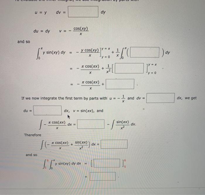Solved EXAMPLE 3 Evaluate She y sin(xy) da, where R = [5, 6] | Chegg.com