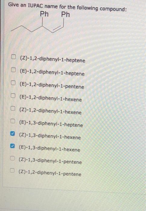 Solved Give an IUPAC name for the following compound: | Chegg.com