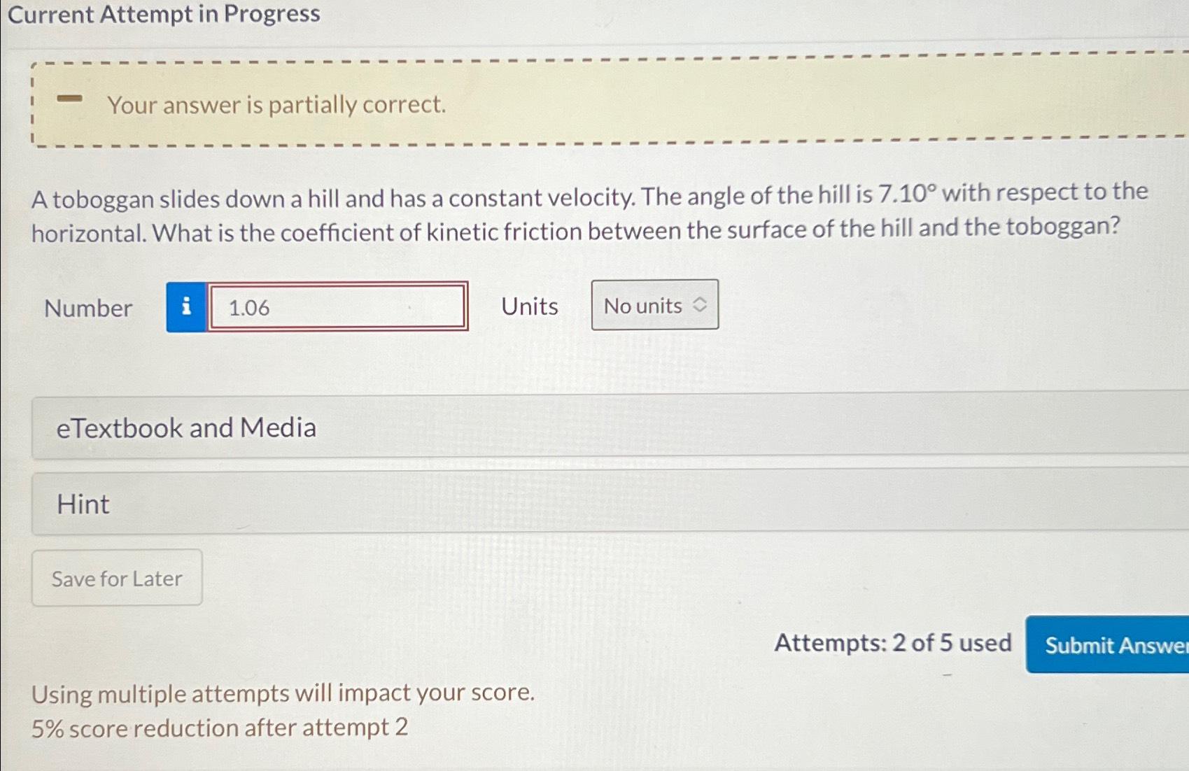 Solved Current Attempt in ProgressYour answer is partially | Chegg.com