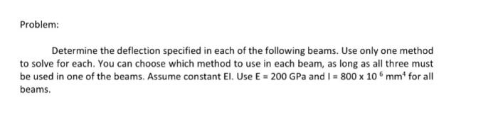 Solved 1.) Midspan deflection 2.) At the right end/overhang | Chegg.com
