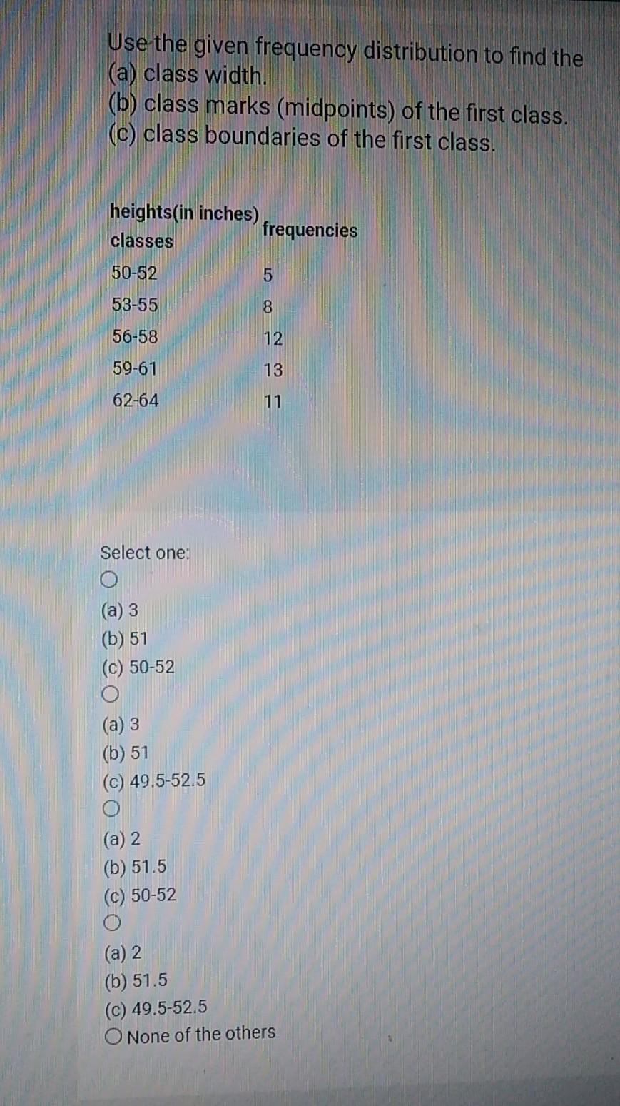 Solved Use the given frequency distribution to find the (a) | Chegg.com