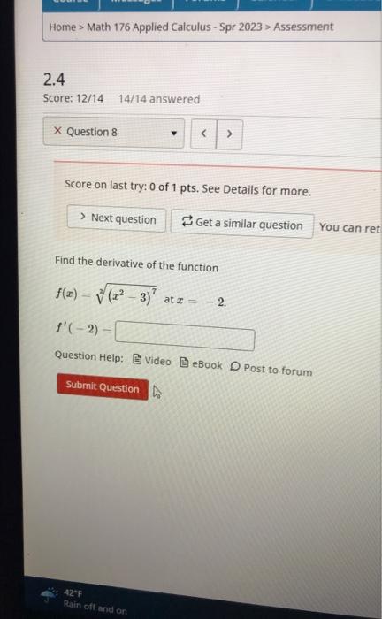 Solved Score on last try: 0 of 1 pts. See Details for more. | Chegg.com