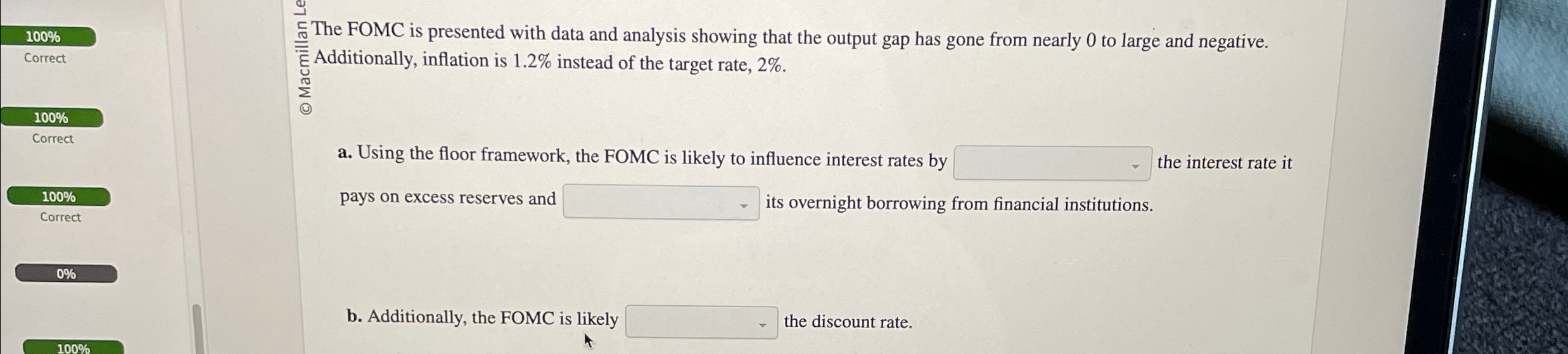 Solved 100%Correct100%Correct100%Correct0%The FOMC is | Chegg.com