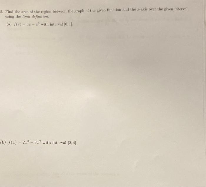 Solved 5. Find the area of the region between the graph of | Chegg.com