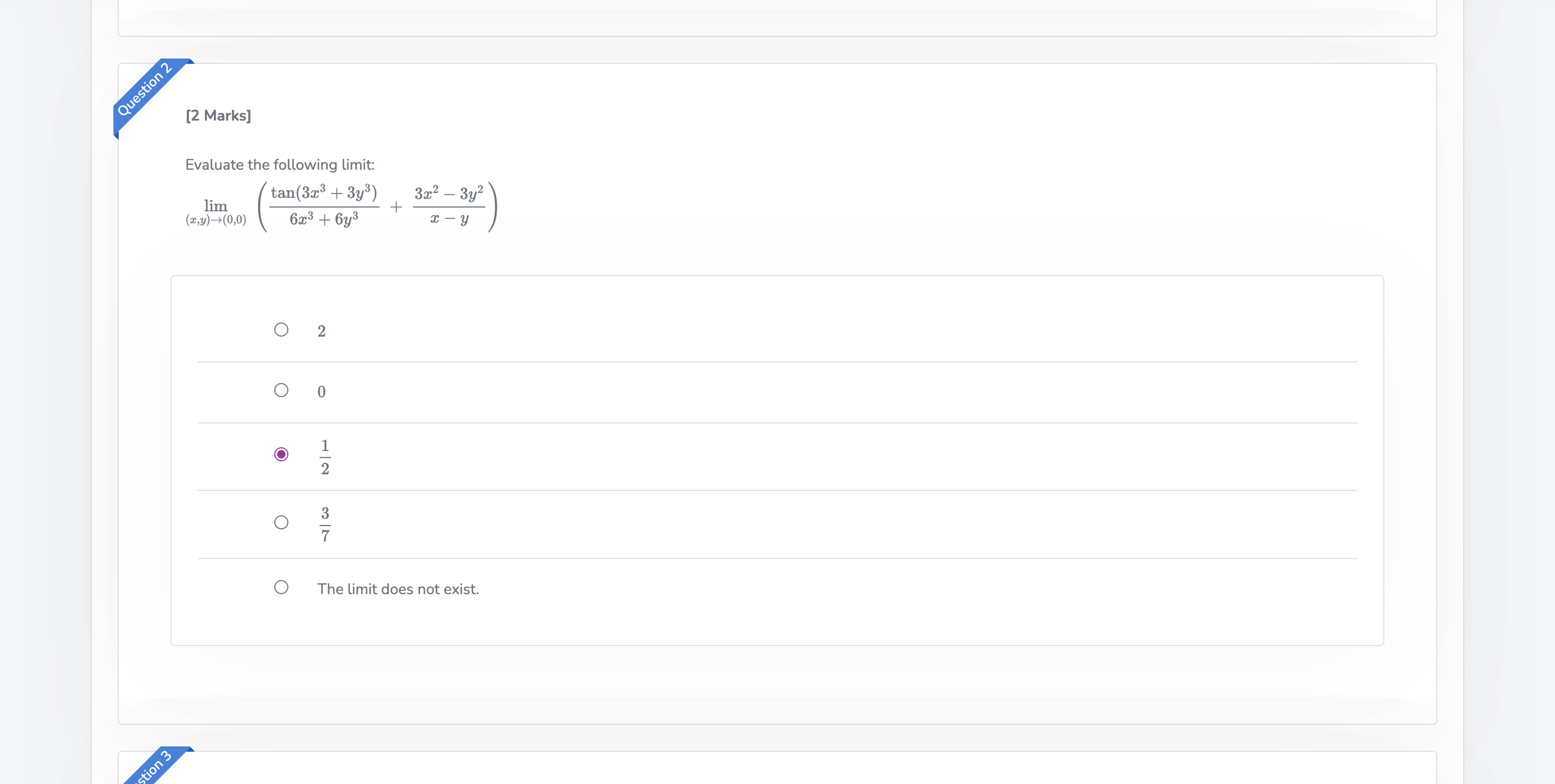 Solved [1 ﻿Marks]Evaluate the following | Chegg.com