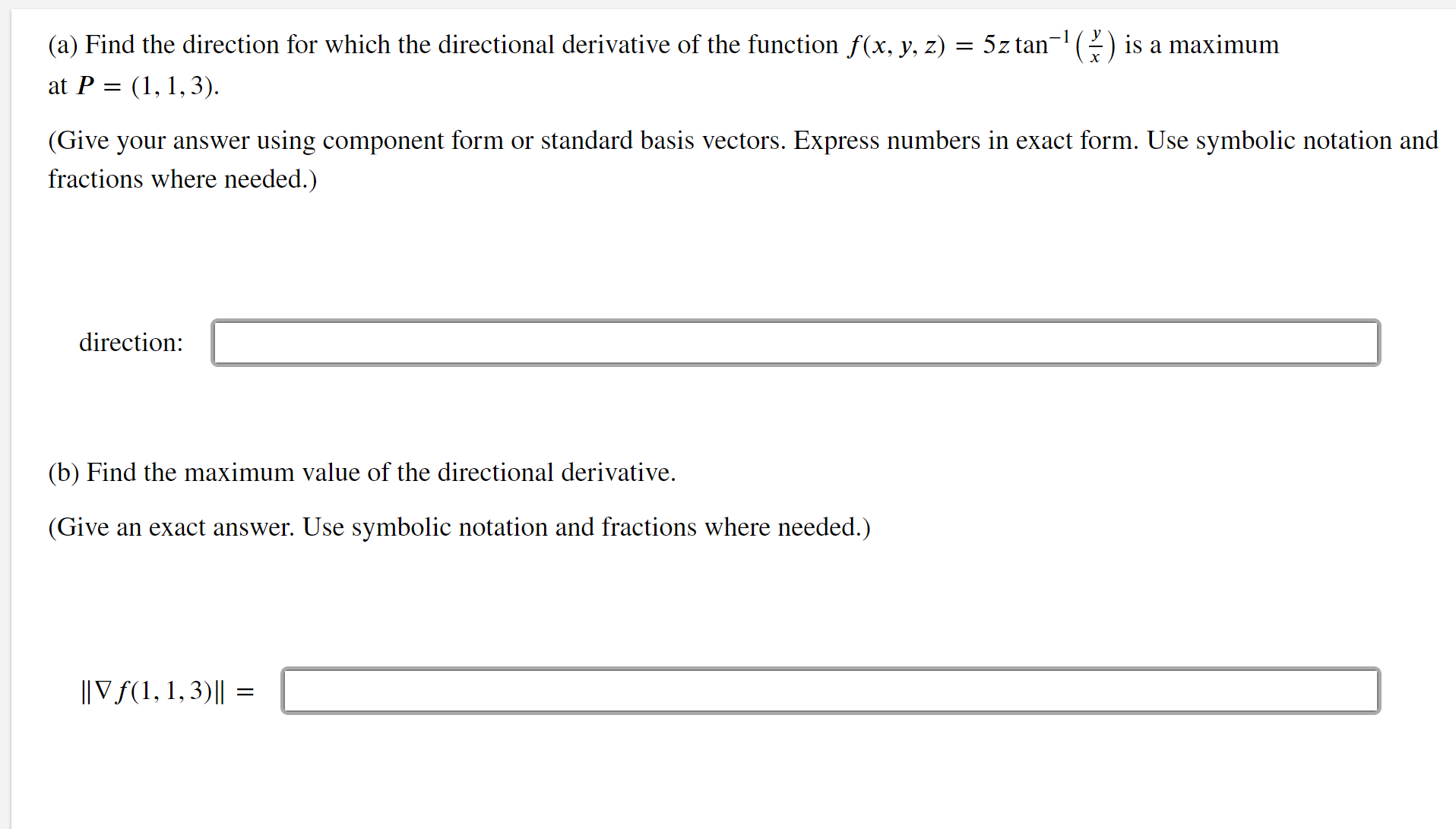 Solved (a) ﻿Find the direction for which the directional | Chegg.com