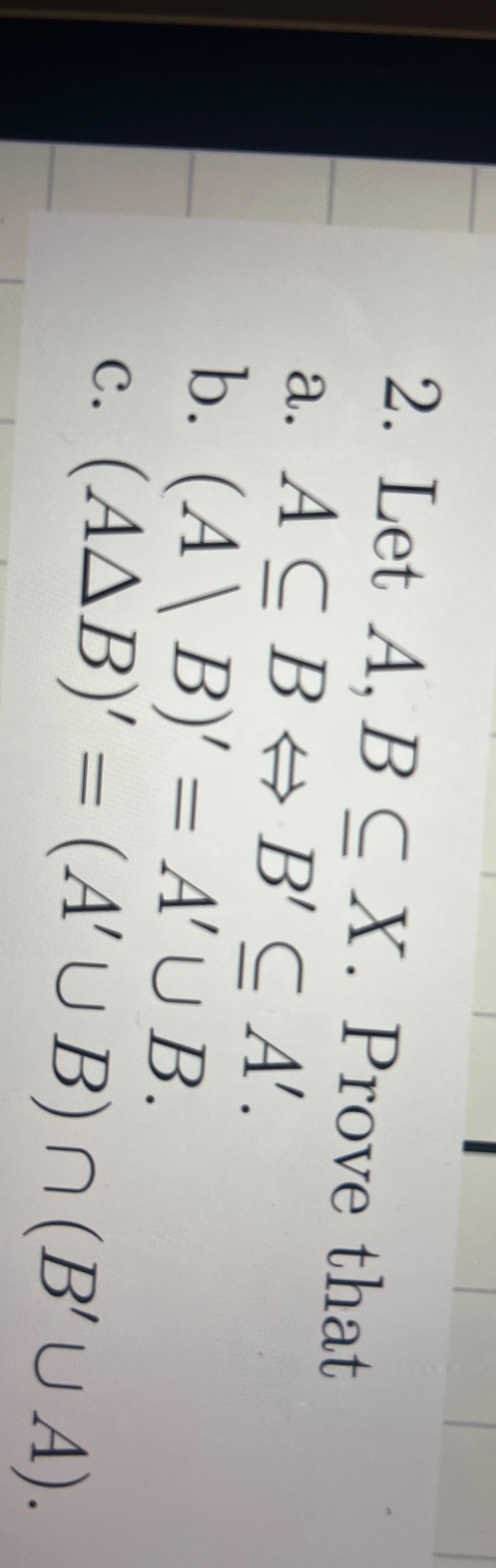 Let A,Bsubex. Prove thata. | Chegg.com