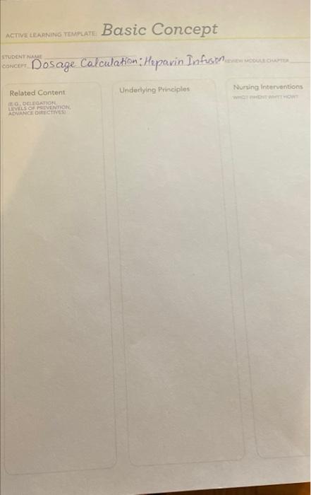 Solved ACTIVE LEARNING TEMPLATE Basic Concept STUDENT NAME | Chegg.com