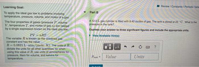 Solved Review Constants 1 Periodic Table Part B Learning | Chegg.com