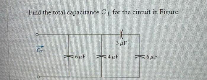 Solved Find the total capacitance CT for the circuit in | Chegg.com