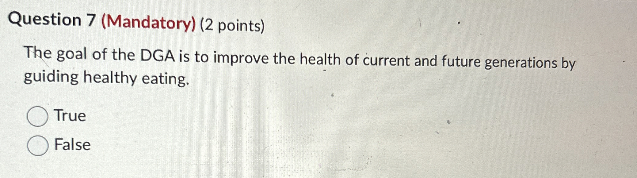 Solved Question 7 (Mandatory) (2 ﻿points)The goal of the DGA | Chegg.com