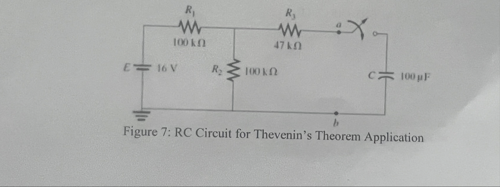 Solved Figure 7: RC Circuit for Thevenin's Theorem | Chegg.com