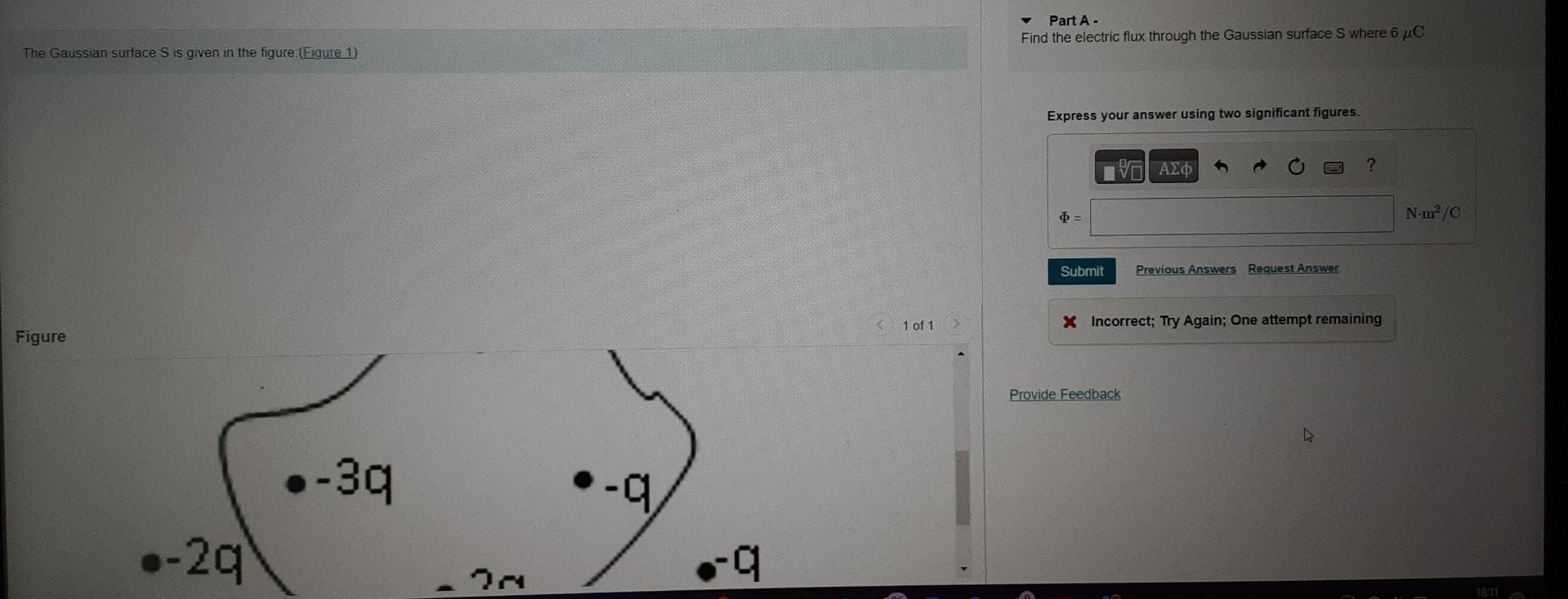 Solved Part A - Find the electric flux through the Gaussian | Chegg.com