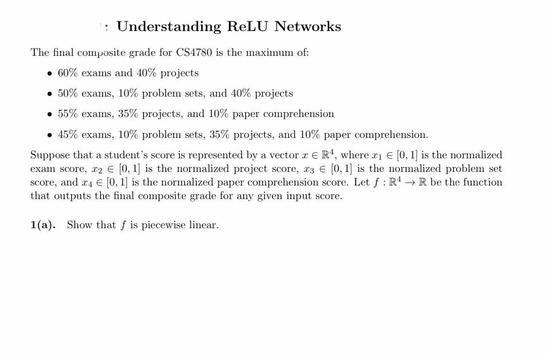 : Understanding ReLU Networks The final composite | Chegg.com