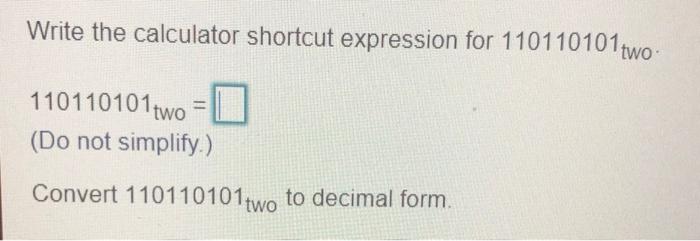 Solved Write the calculator shortcut expression for | Chegg.com
