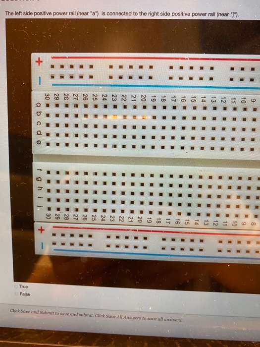 Solved The left side positive power rail (near 'a") is | Chegg.com