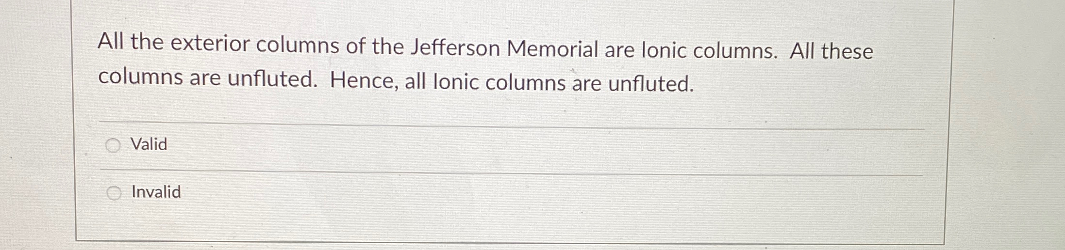 All the exterior columns of the Jefferson Memorial | Chegg.com
