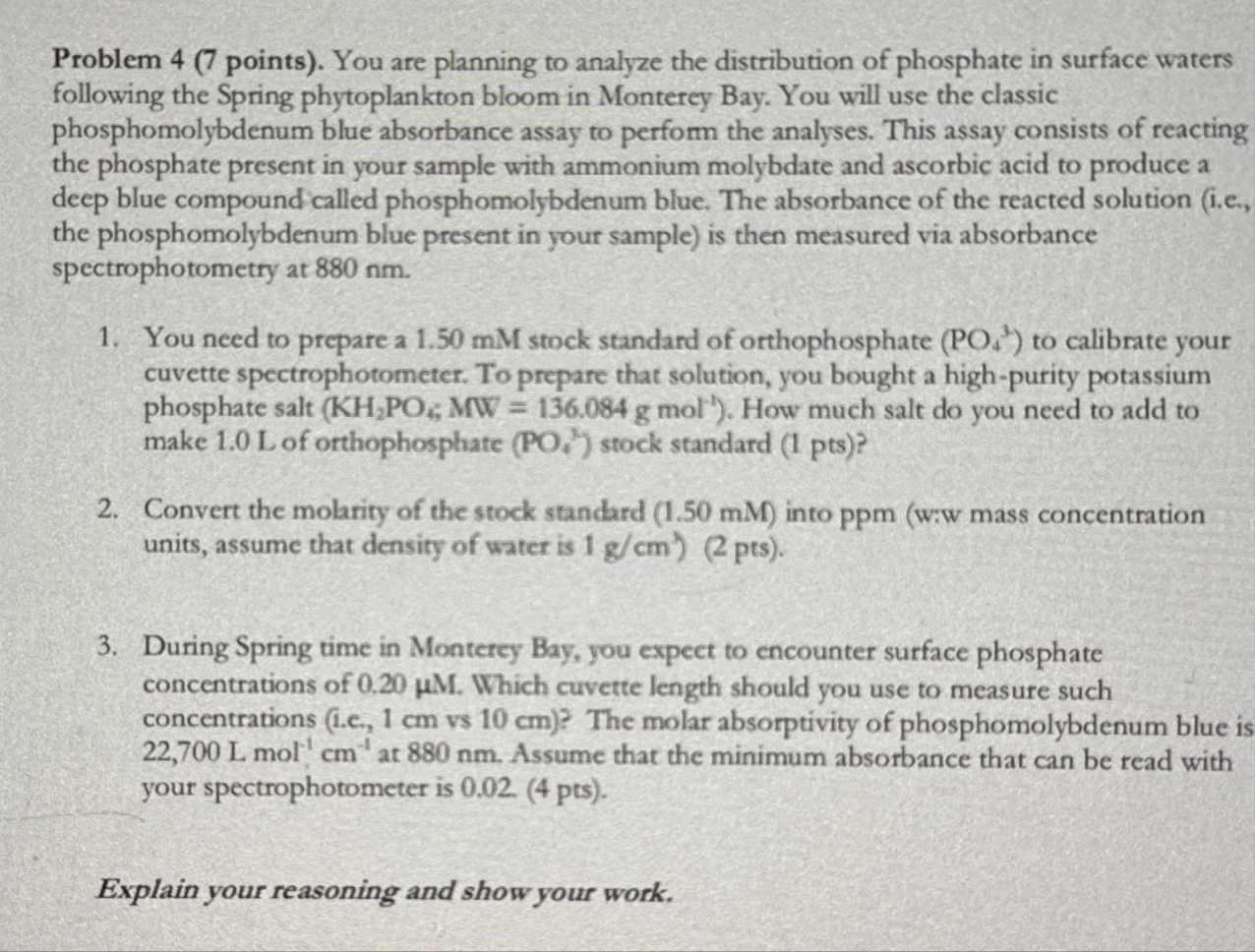 Solved Problem 4 (7 ﻿points). ﻿You are planning to analyze | Chegg.com
