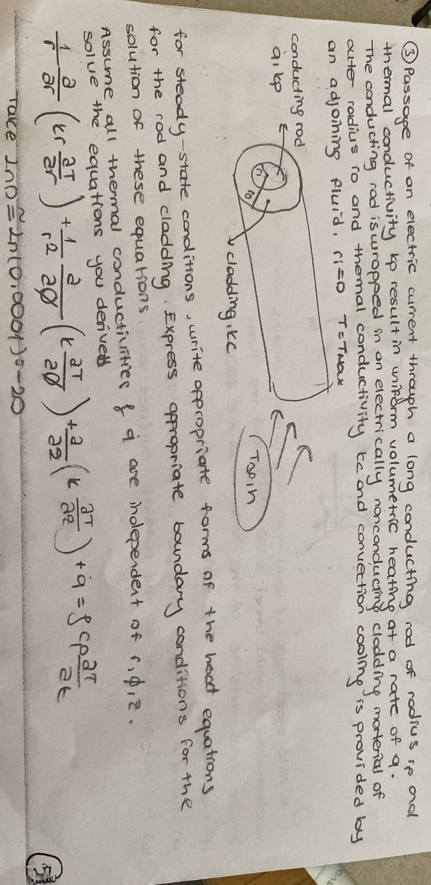 (3) ﻿Passoge of an electric current throuph a long | Chegg.com