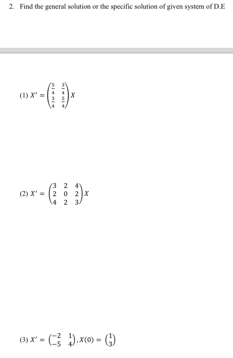 Solved Find the general solution or the specific solution of | Chegg.com