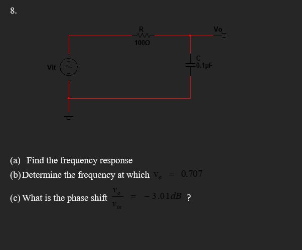 Solved (a) ﻿Find the frequency response(b) ﻿Determine the | Chegg.com