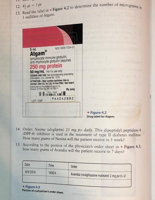 Solved 12. 4) qt = ?p1 . 13. Read the label in Figure 4.2 to | Chegg.com