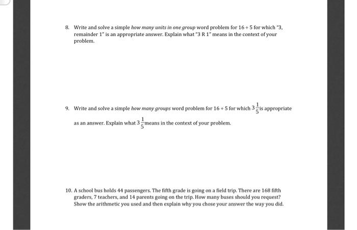 Solved 1-3. For each of the following word problems, write | Chegg.com